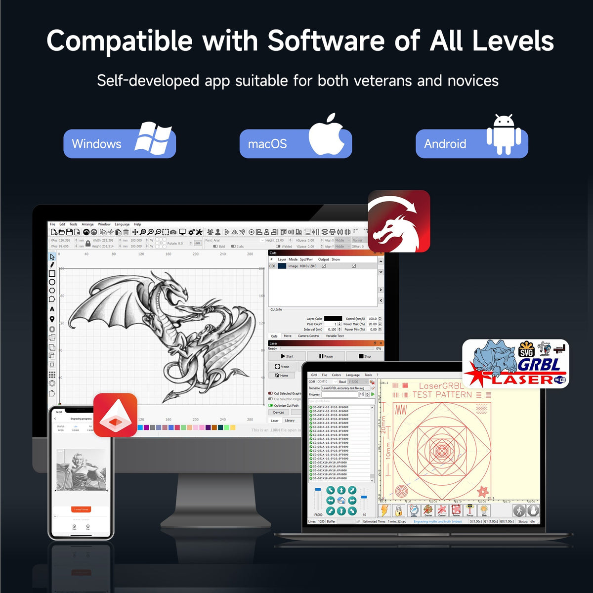 [Pre-owned]Ortur LM3 Laser Engraving & Cutting Machine 20,000mm/min 10