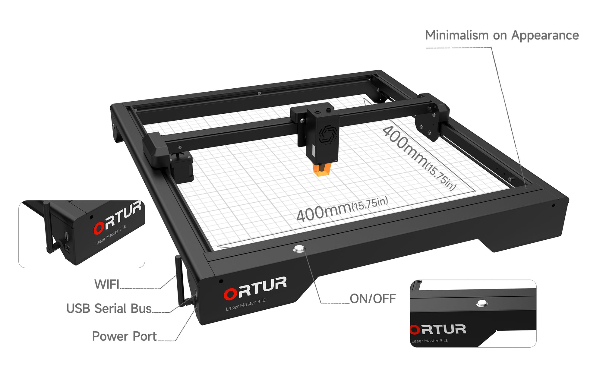Ortur LM3 LE Laser Engraving & Cutting Machine 15,000mm/min (10W/5W)