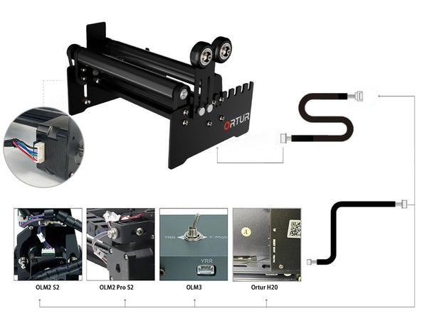Ortur YRR 2.0 Laser Rotary Roller for Cylinder Laser Engraving